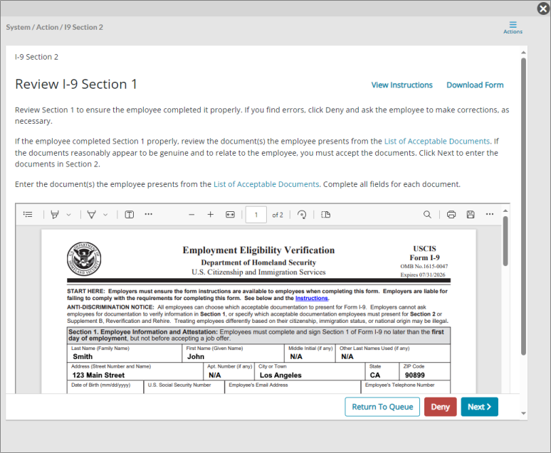 i 9 form acceptable documents